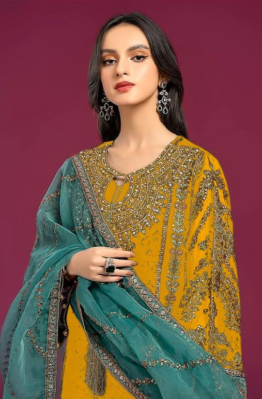 Deepsy D 2111 Organza Embroidered Pakistani Collection